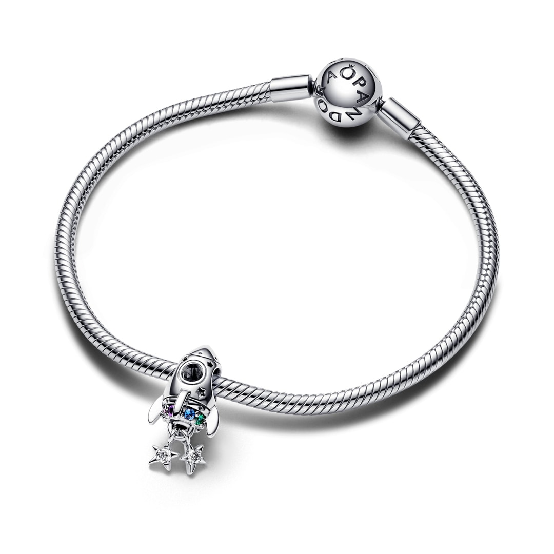 792831C01 | Pandora Moments Space Love Rocket Charm Sterling Silver