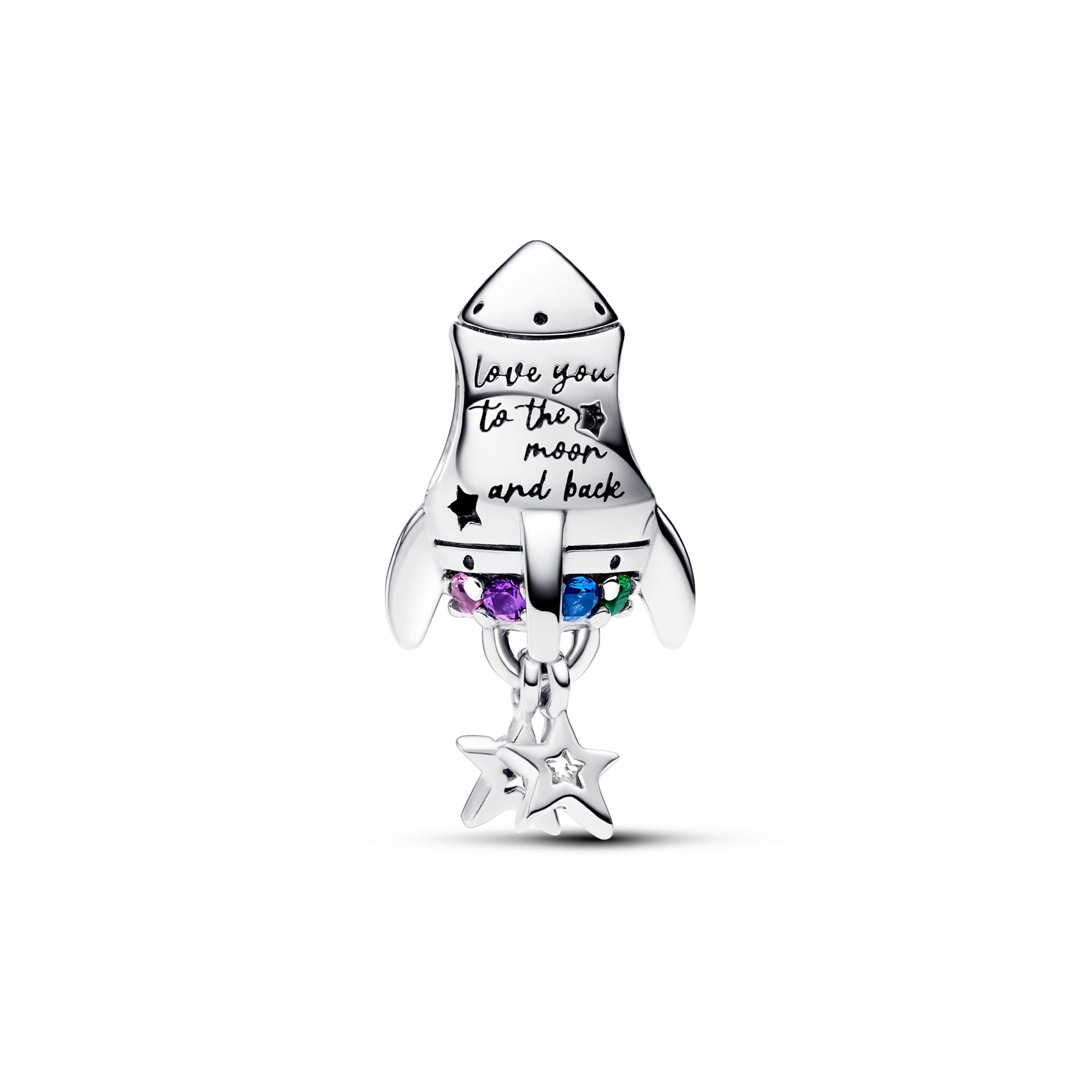 792831C01 | Pandora Moments Space Love Rocket Charm Sterling Silver