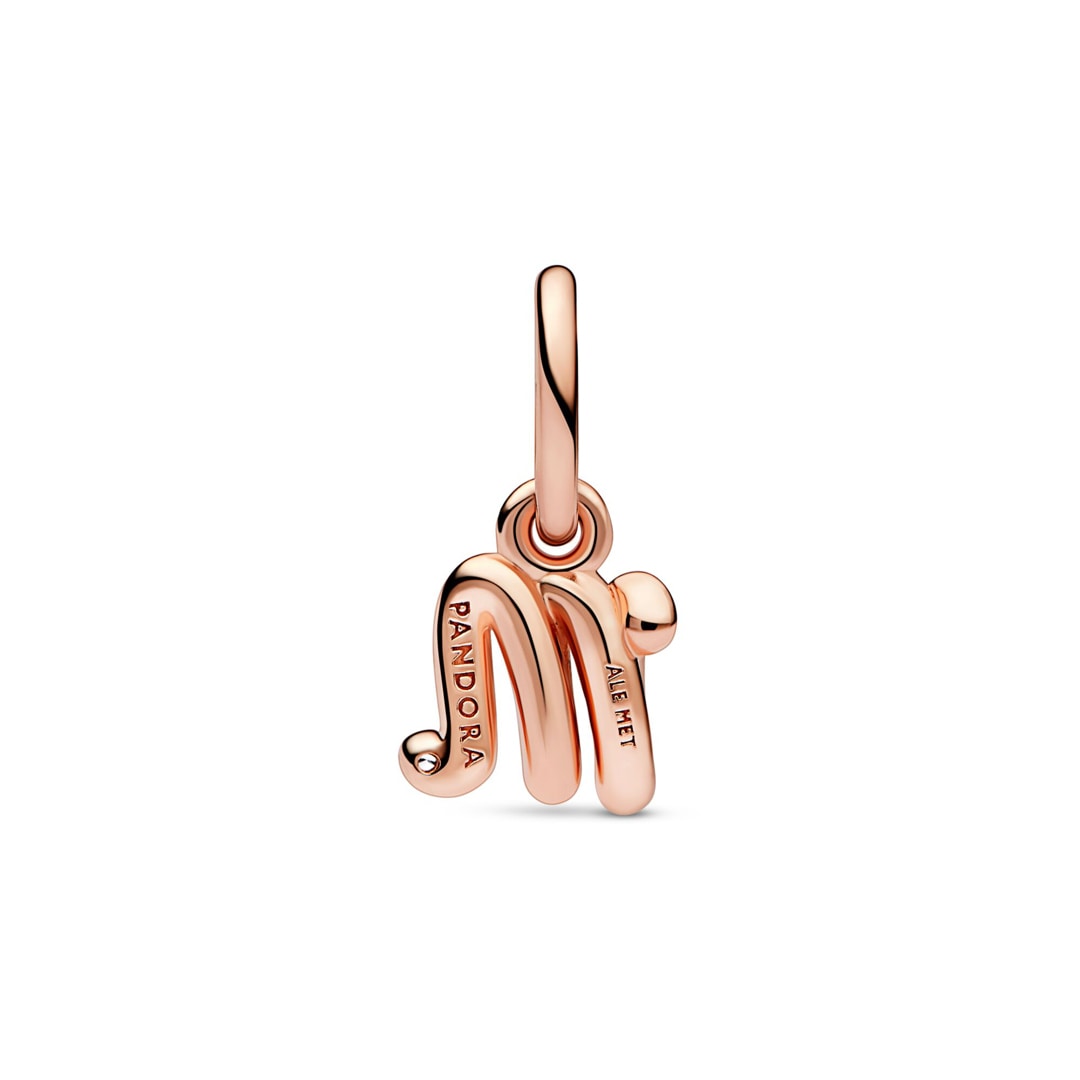 Pandora Rose Moments Buchstabe m Handschrift Charm-Anhänger
