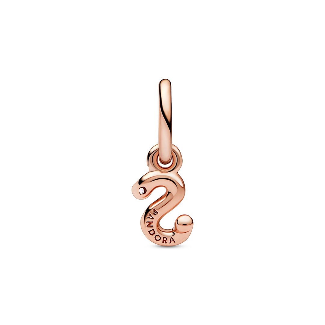 Pandora Rose Moments Buchstabe s Handschrift Charm-Anhänger