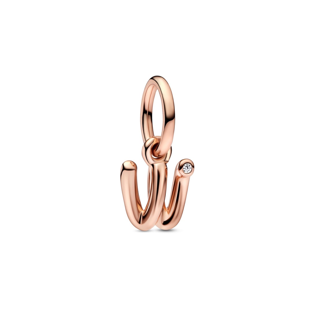 Pandora Rose Moments Buchstabe w Handschrift Charm-Anhänger