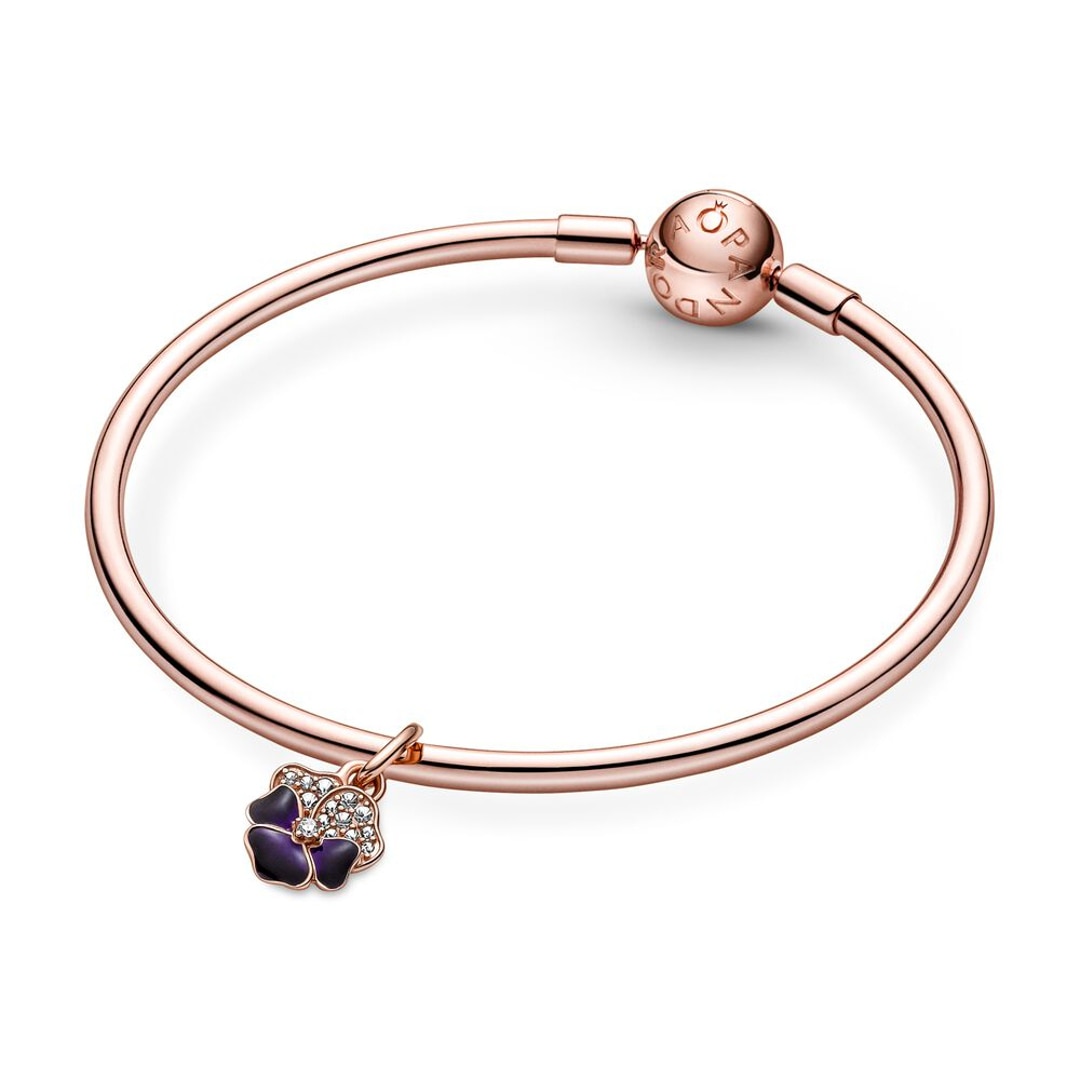 780776C01 | Pandora Rose Moments Charm Pendant Pensée Violet Foncé
