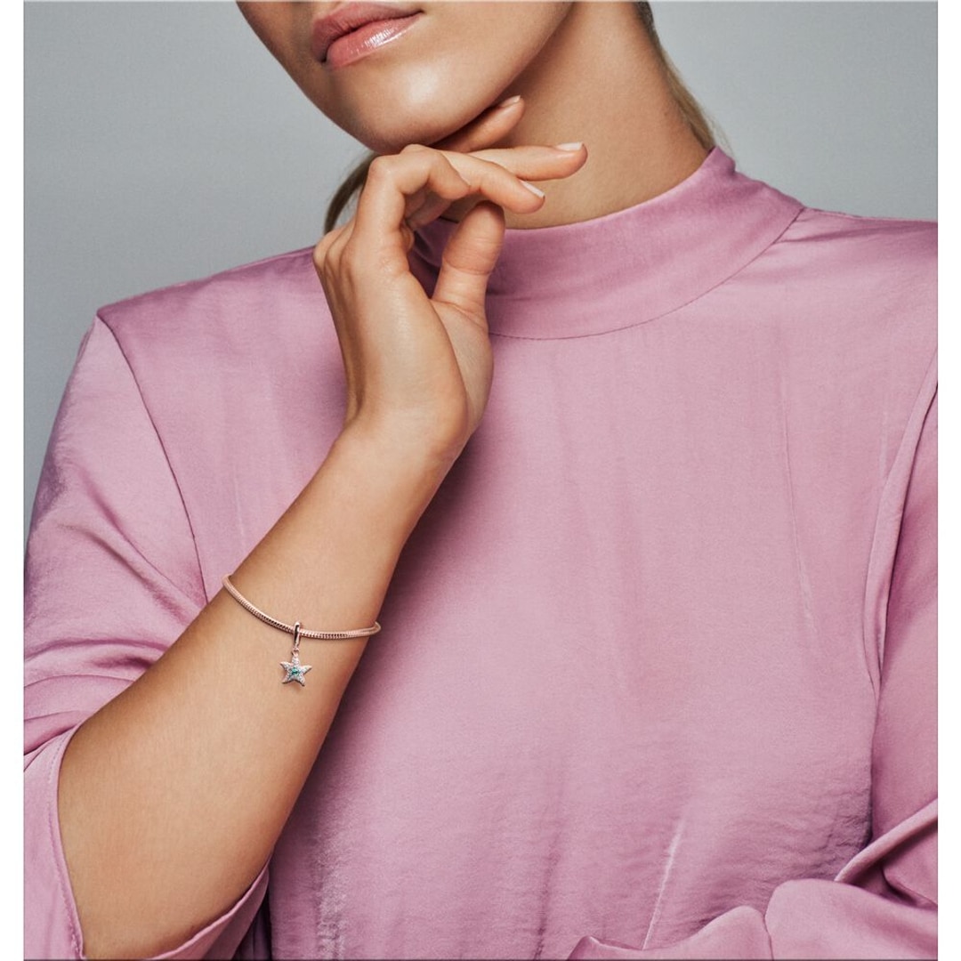 Pandora Rose Moments Funkelnder Seestern Charm-Anhänger