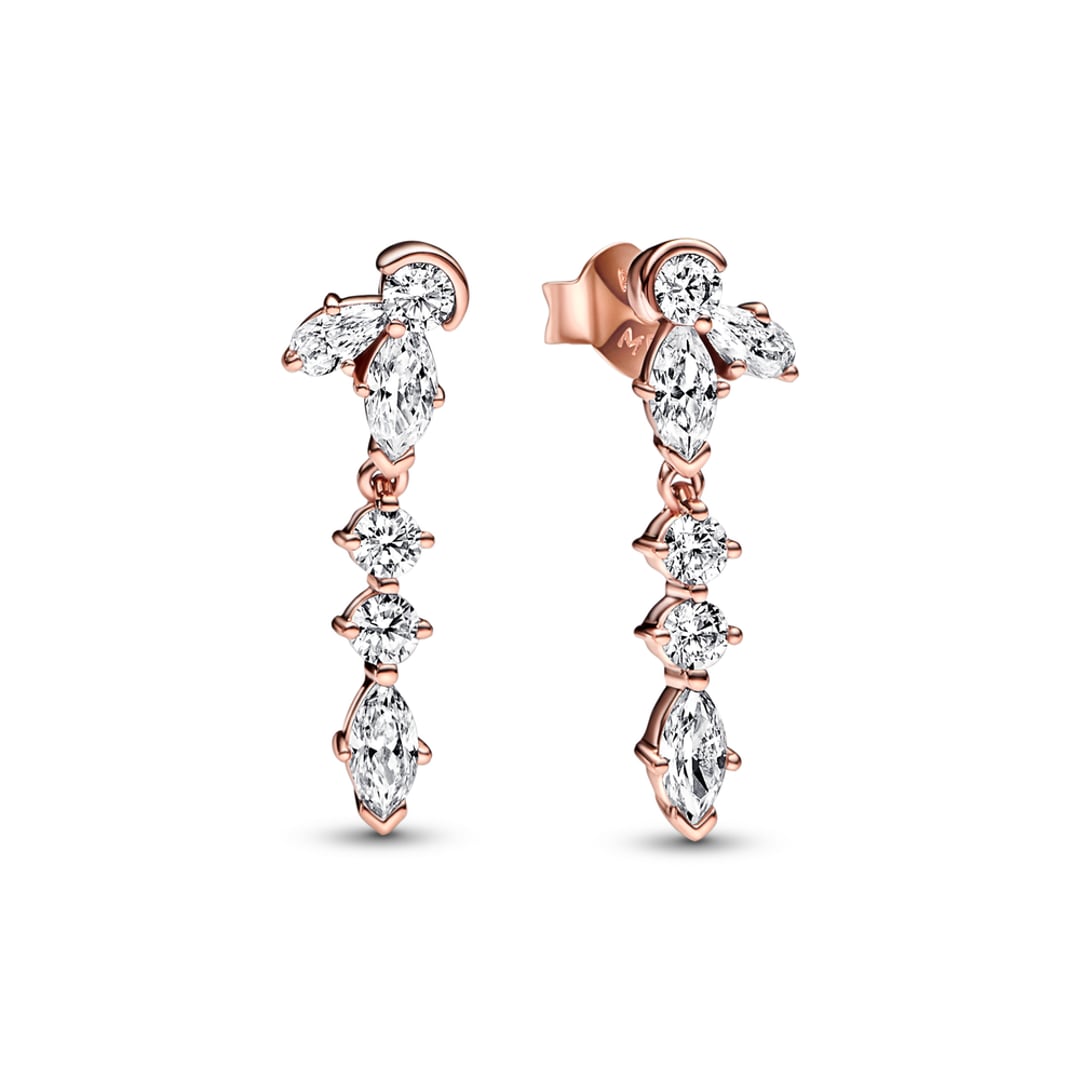 Pandora Rose Timeless Funkelnde Herbarium Cluster Ohrringe