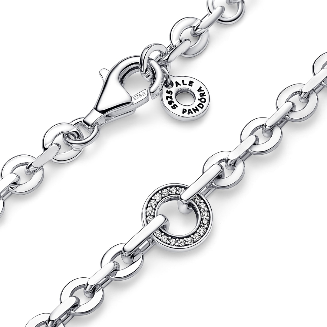 592777C01 | Pandora Signature Bracelet Chaîne Pavé Audacieux Argent 925