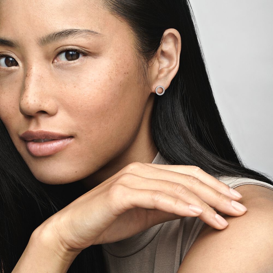 Pandora Signature Funkelnder Kreis Ohrstecker