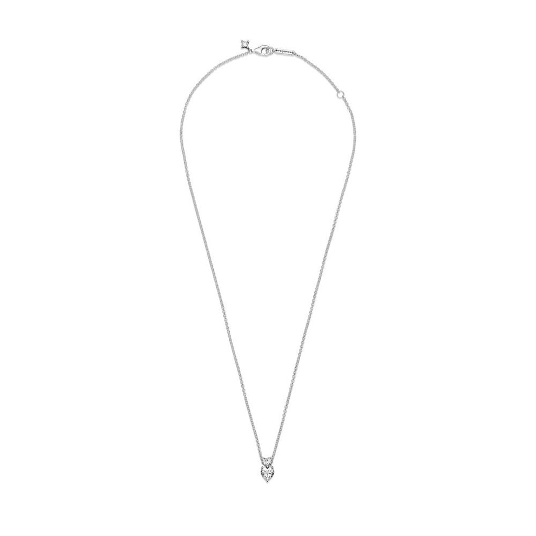 391229C01-45 | Pandora Timeless Collier Scintillant Pendentif Cœur Double