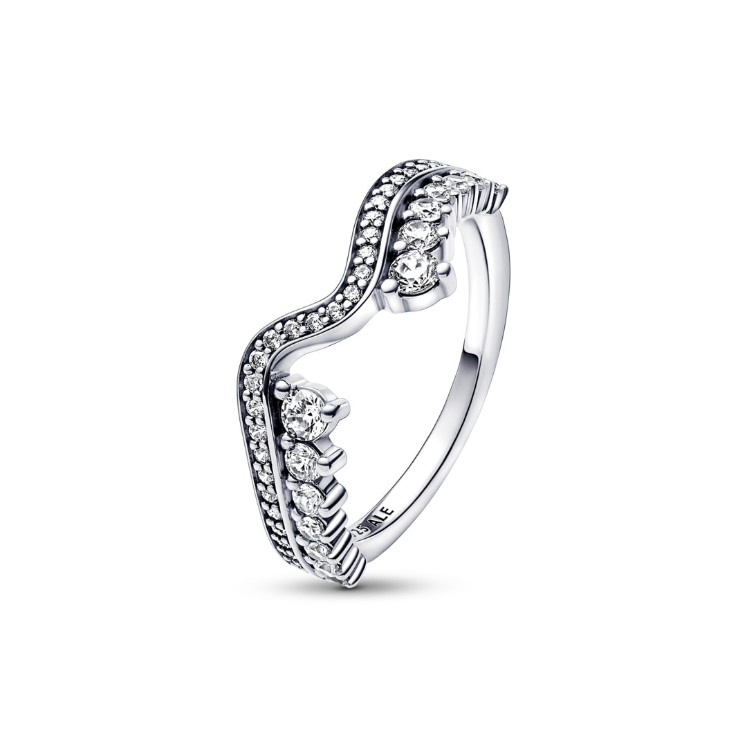 Pandora Timeless Funkelnde Asymmetrische Wellen Ring