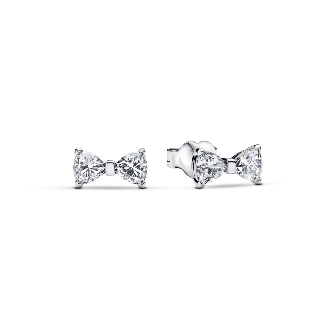 293542C01 | Pandora Timeless Petits Clous d'Oreilles Nœud Scintillant Argent 925