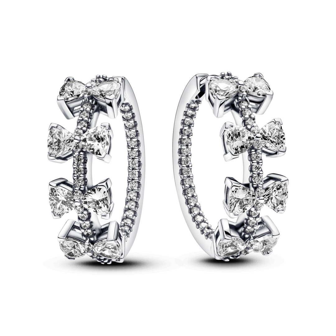 Pandora Timeless Funkelnde Schleifen-Reihe Ohrringe 925 Silber