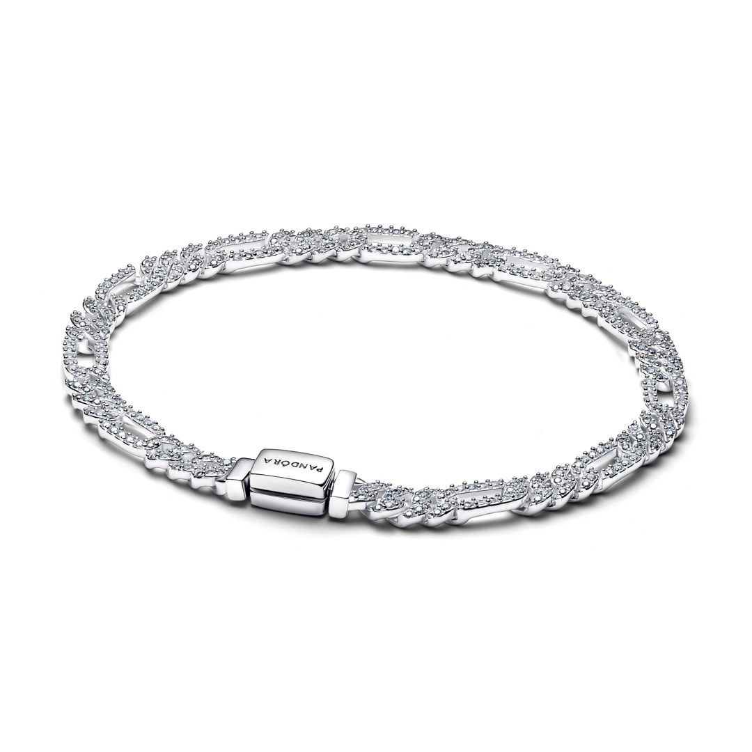 594227C01 | Pandora Timeless Bracelet Maille Cubaine Ovale 925 Argent
