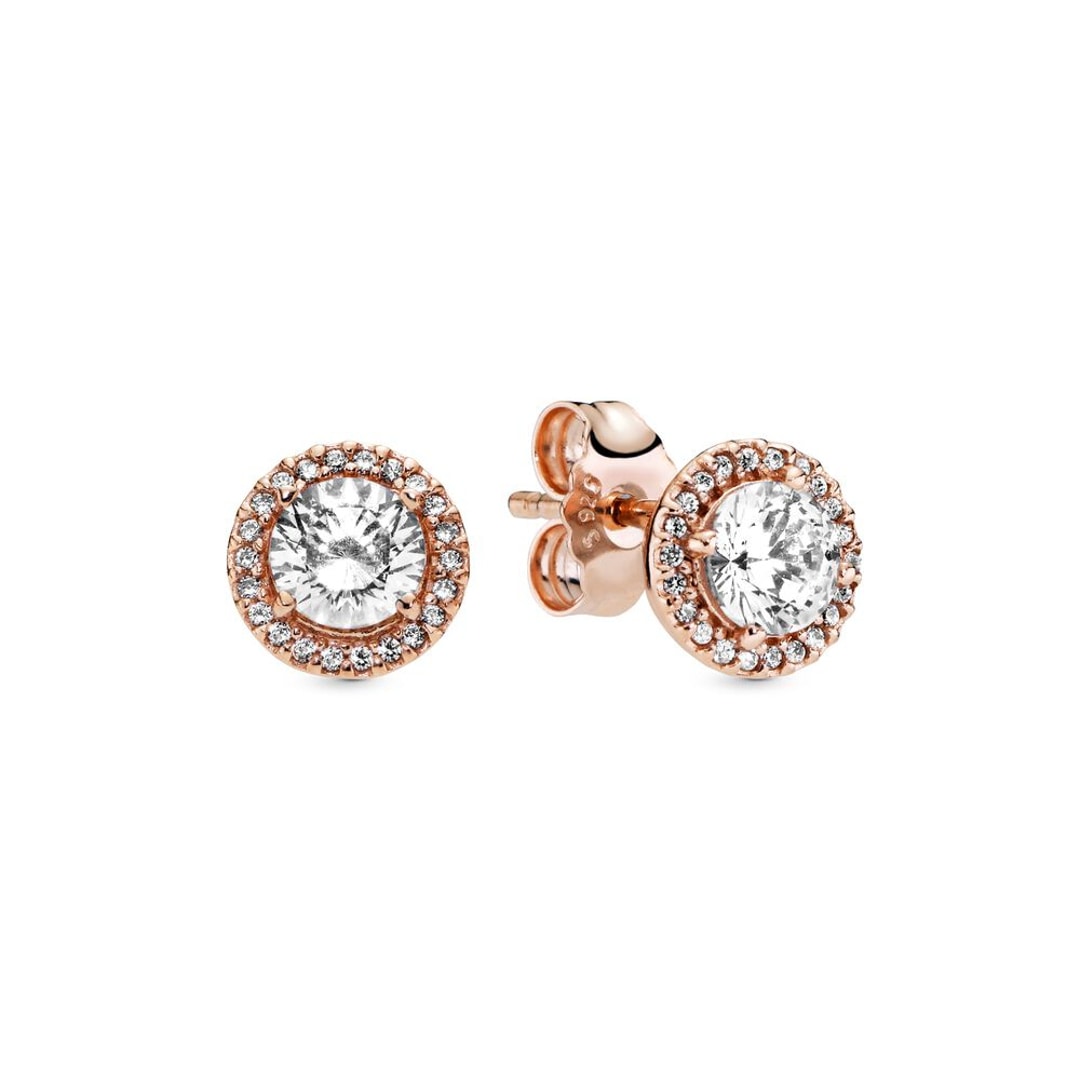 Pandora Rose Timeless Runder funkelnder Strahlenkranz Ohrstecker