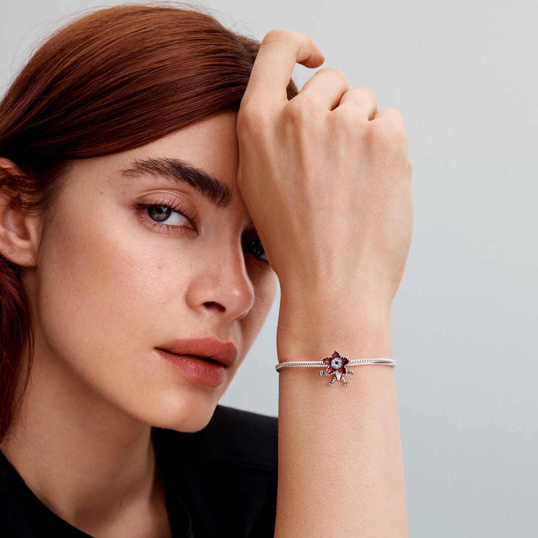 Pandora Moments x Stranger Things Beweglicher Demogorgon Charm 925 Silber