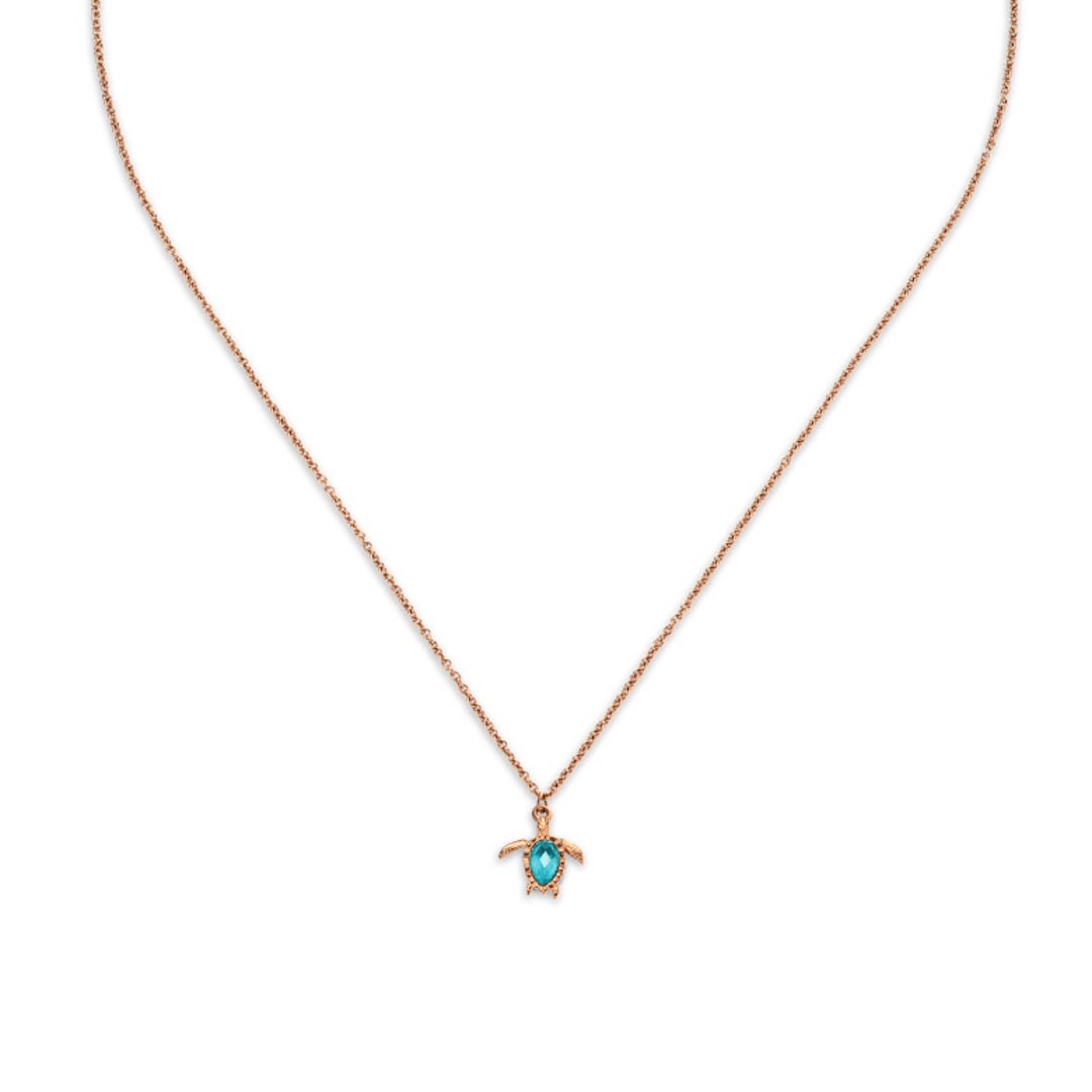 Paul Hewitt Halskette Turtle Mono Marinium Ocean Steel Aquamarine Rosé