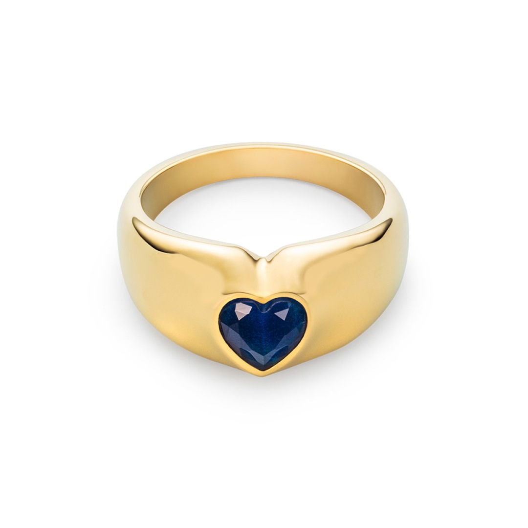 Paul Hewitt Heart of the Sea Damenring Bold Heart Marinium Ocean Steel ...