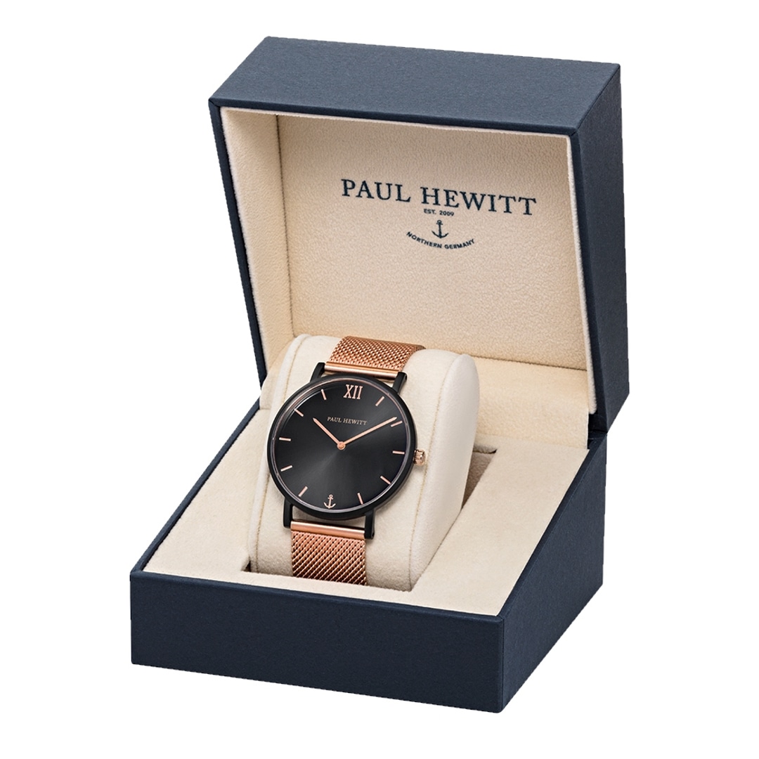PH-SA-B-BSR-R5S | Paul Hewitt Sailor Line Black Sunray Metal IP Rose Ø 39