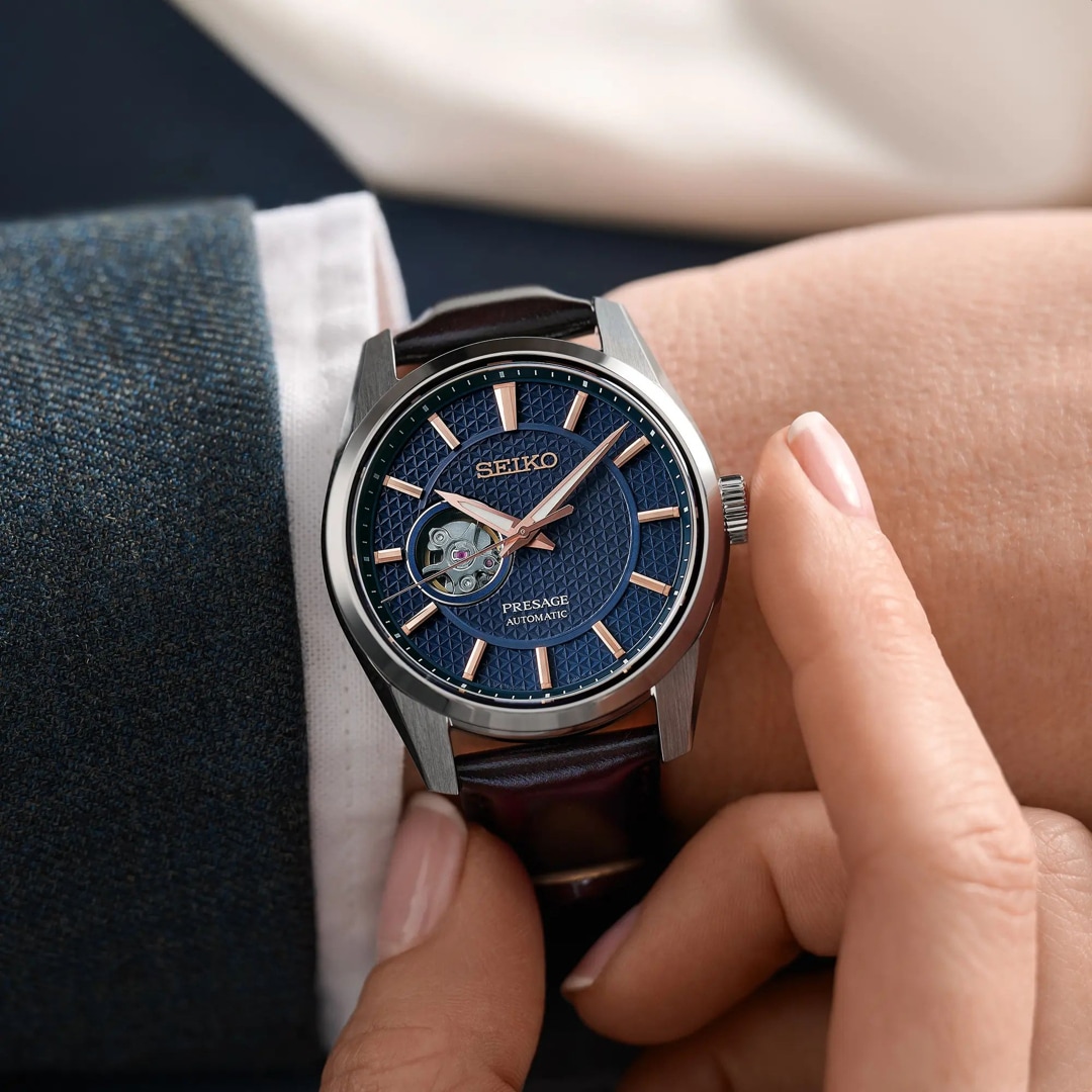 Seiko Presage Sharp Edged Automatic Open Heart Aisumi | SPB311J1