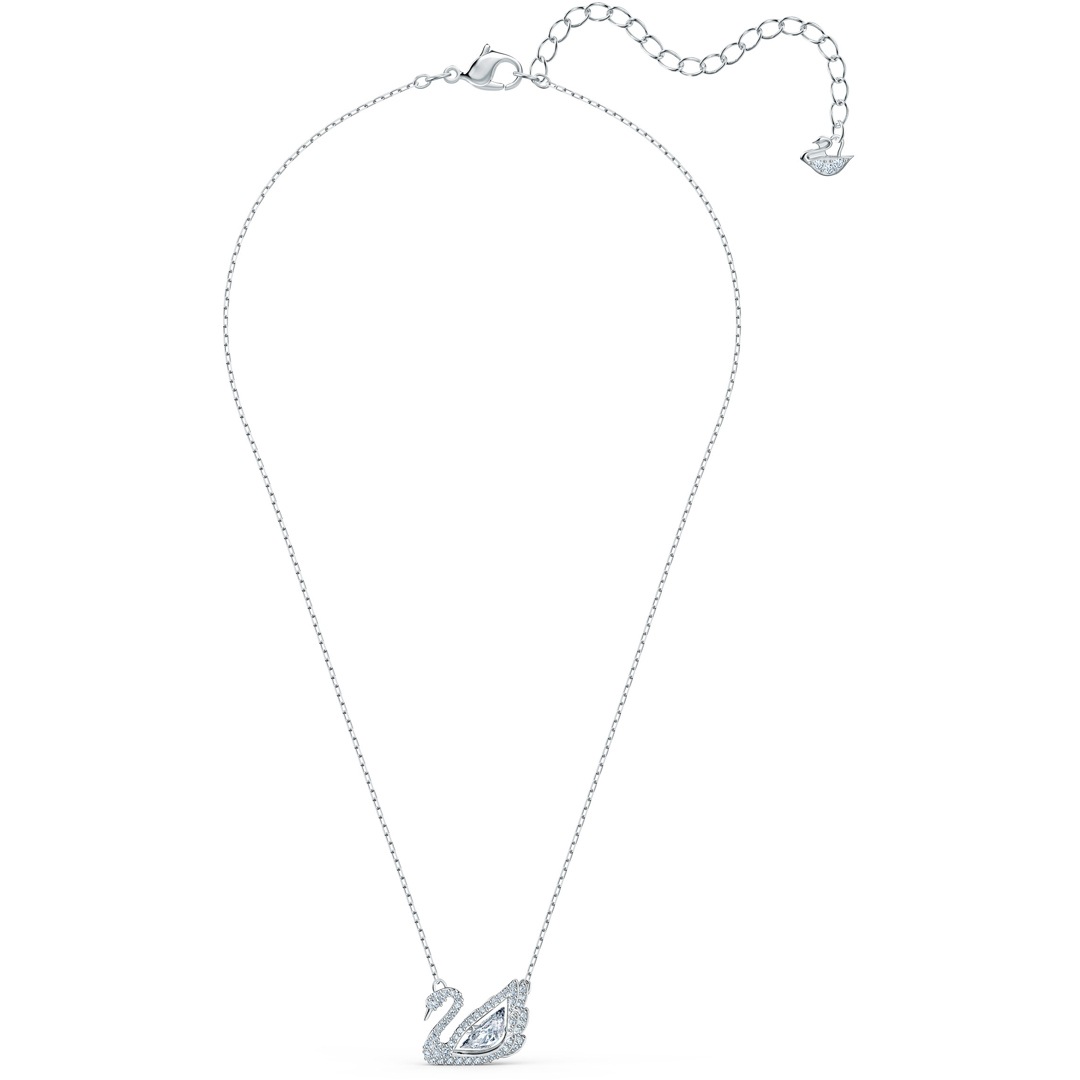 5514421 | Swarovski Collier Dancing Swan, blanc, métal rhodié