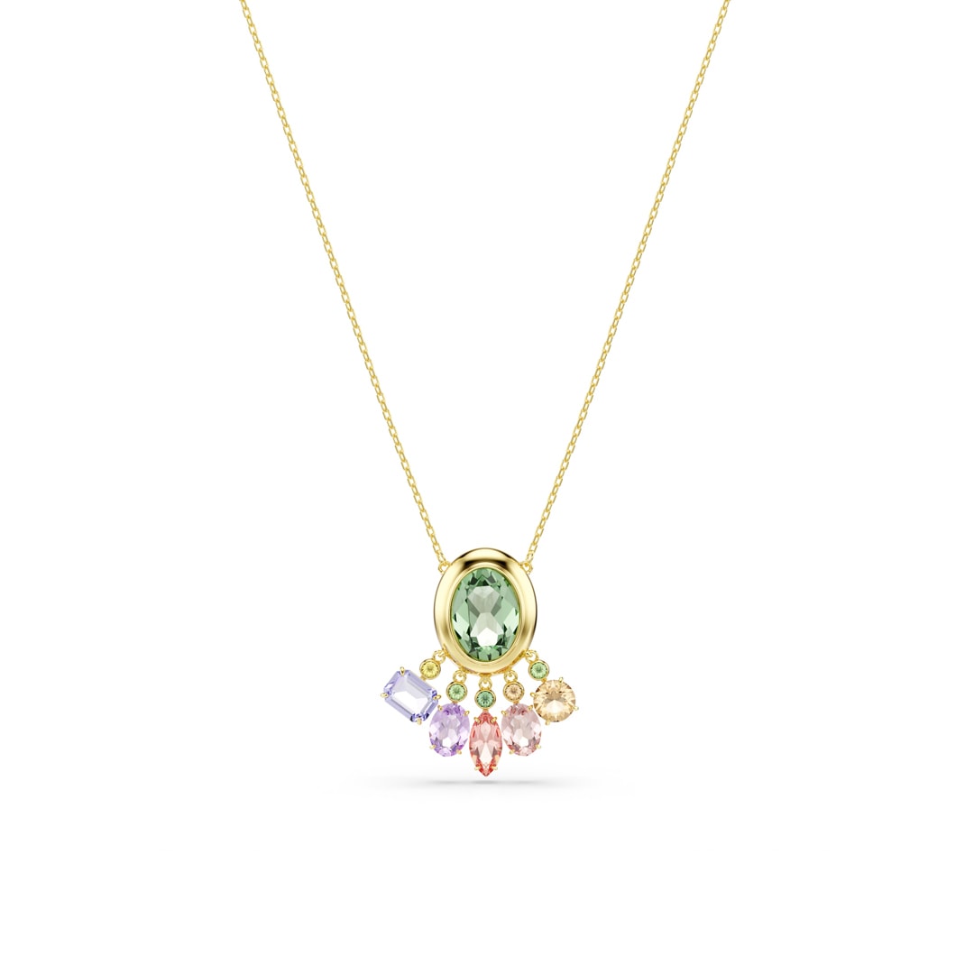 Swarovski Gema Collier Schwingende Kristalle Mehrfarbig vergoldet