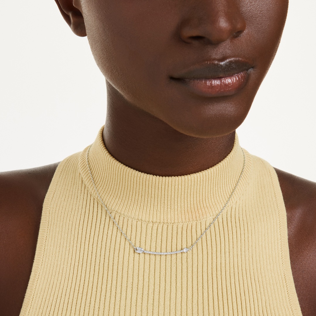 5737293 | Swarovski Collier Idyllia Flèche Blanc rhodié