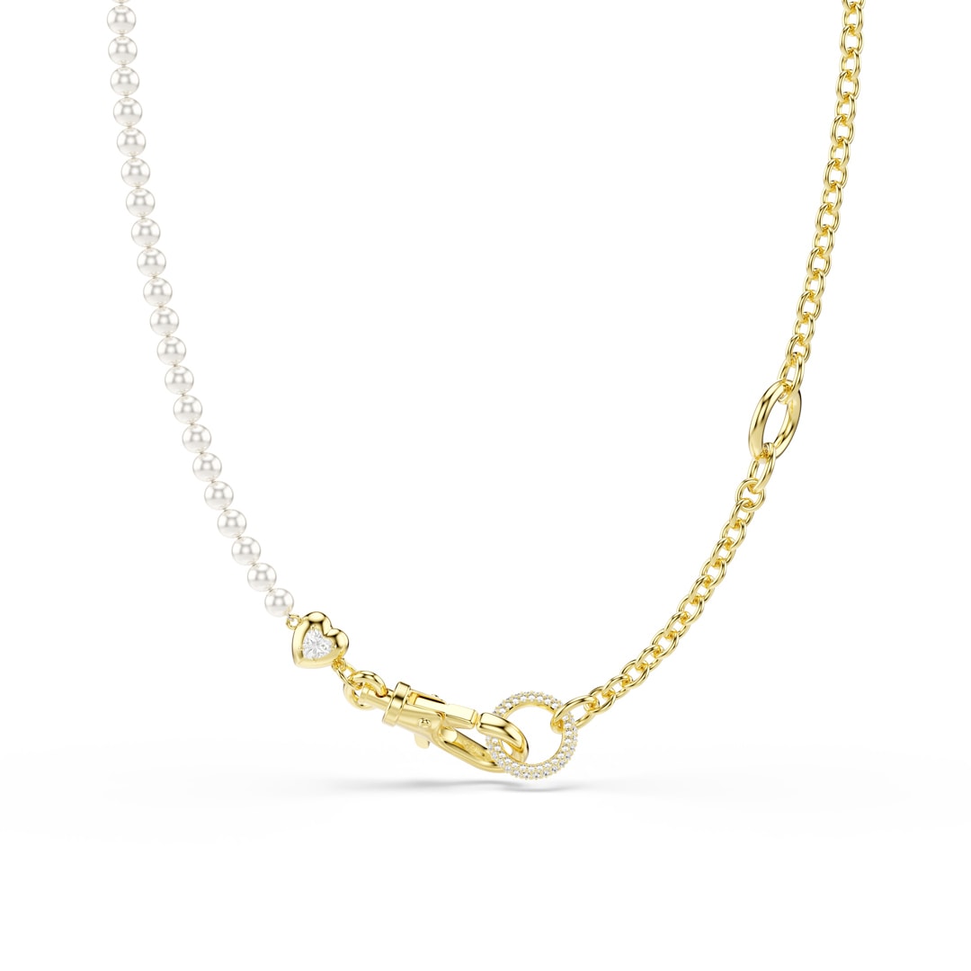 5742961 | Swarovski Collier Idyllia Perles de Cristal Blanc Plaqué or