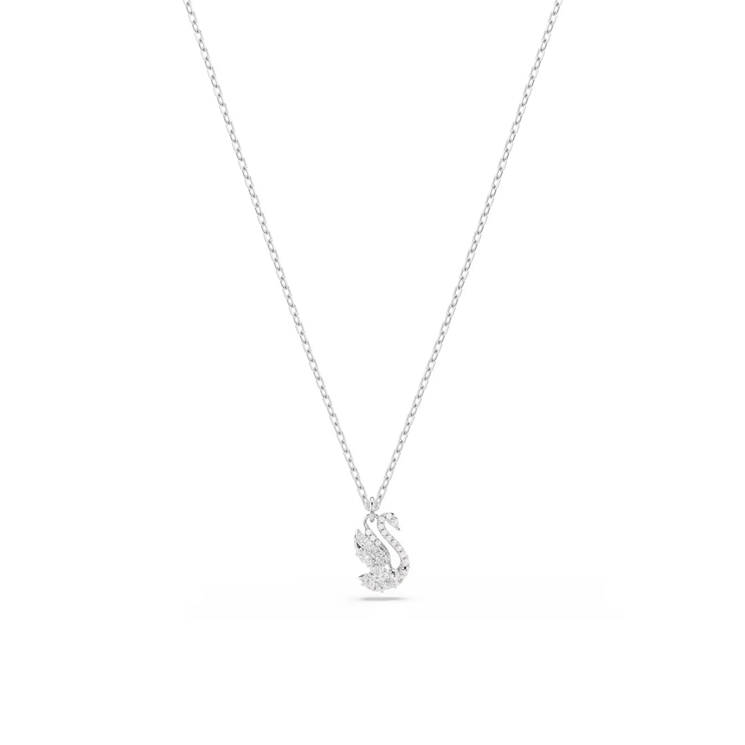 Swarovski Swan Collier Weiss rhodiniert