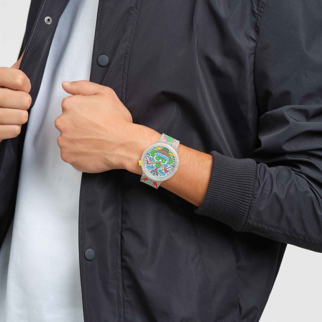 SB05Z102 | Swatch Big Bold Biosourced Dragon in Cloud