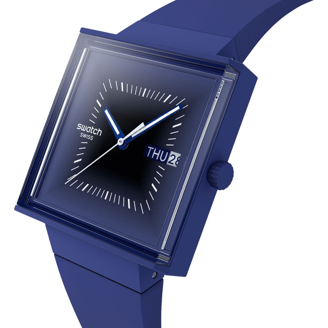 SO34N700 | Swatch Original Bioceramic Squarely Blacklight