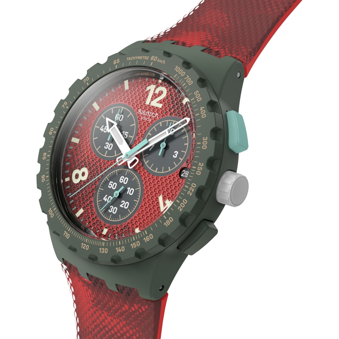 SUSG410 | Swatch Original Chrono Crimson Foliage