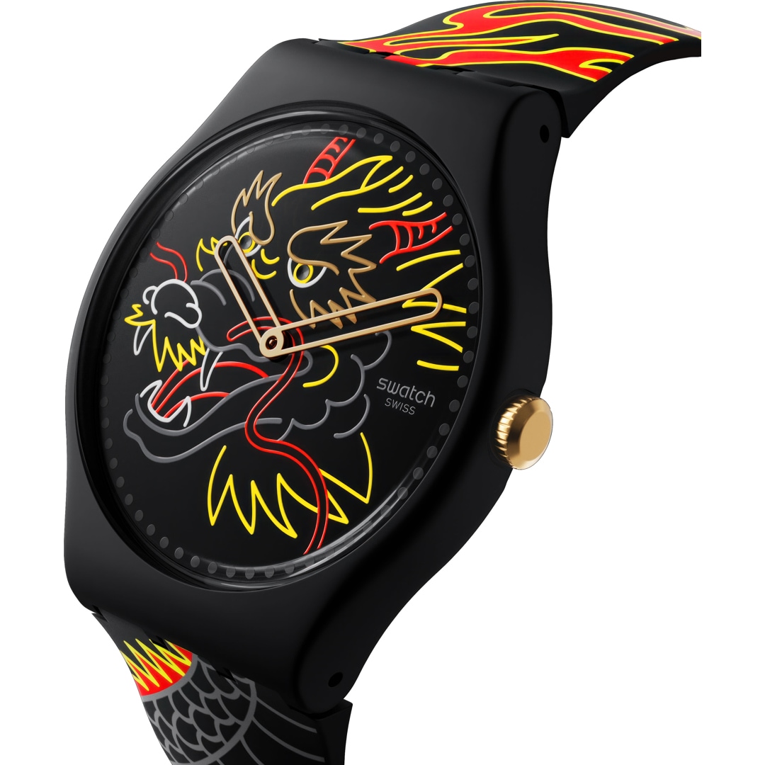 SO29Z137-5300 | Swatch Original 41 Biosourced Dragon in Wind Pay!