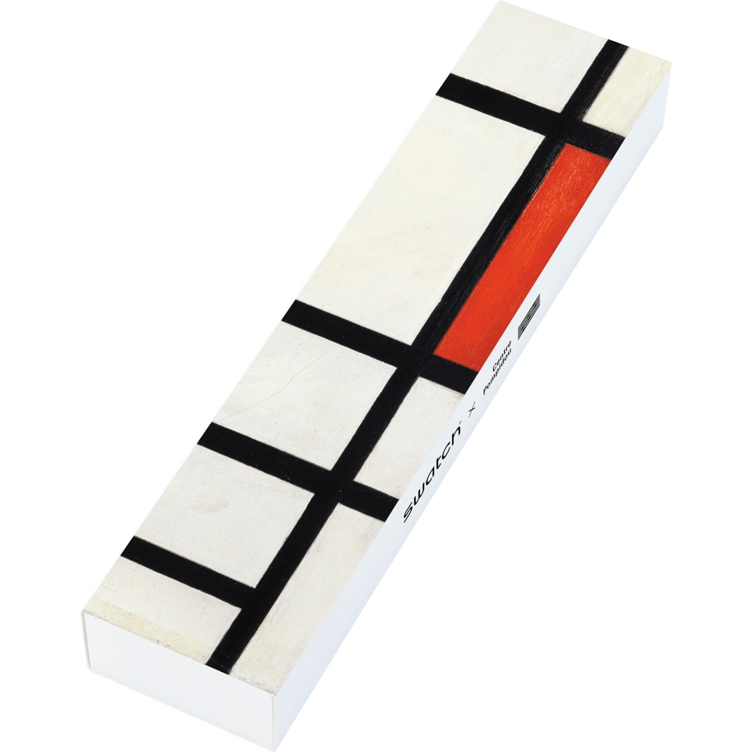 Swatch Original 41 Red Blue and White By Piet Mondrian | SUOZ344