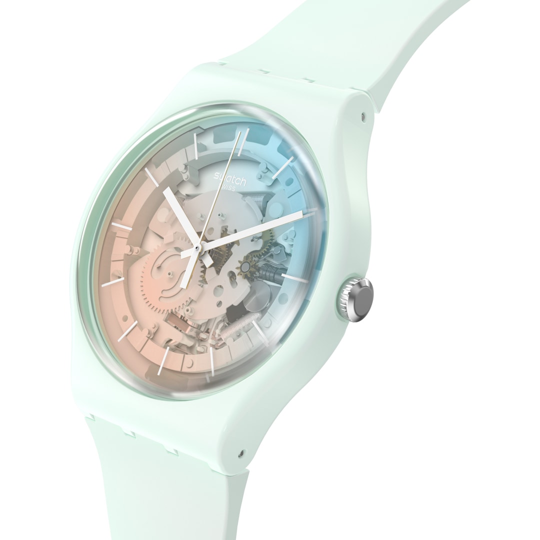 SO32S101 | Swatch Original 41 Bioceramic Lacquered Fleetingly Iceblue