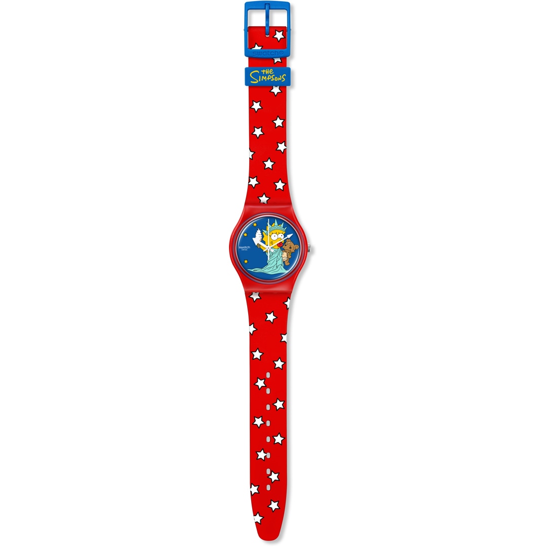 Swatch Original x The Simpsons Little Lady Liberty | SO28Z120