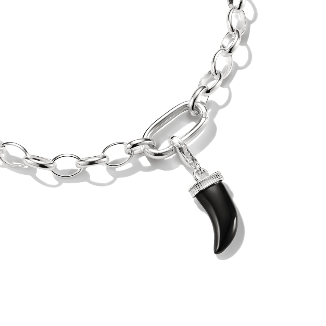 2235-023-11 | Thomas Sabo Silver Charm Pendant Tooth Obsidian Original ...