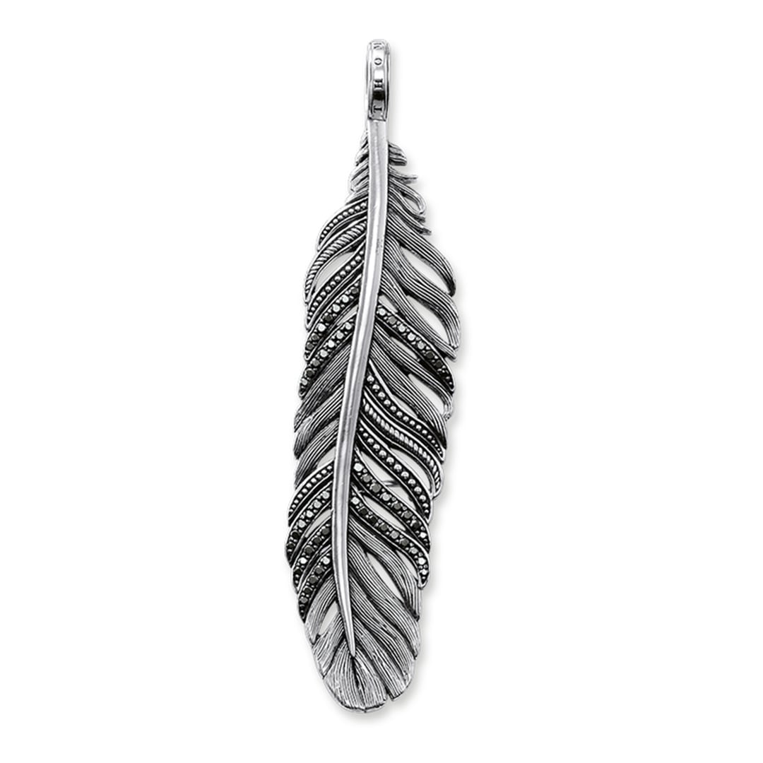 PE703-643-11 | Thomas Sabo sterling silver rebel at heart pendant feather