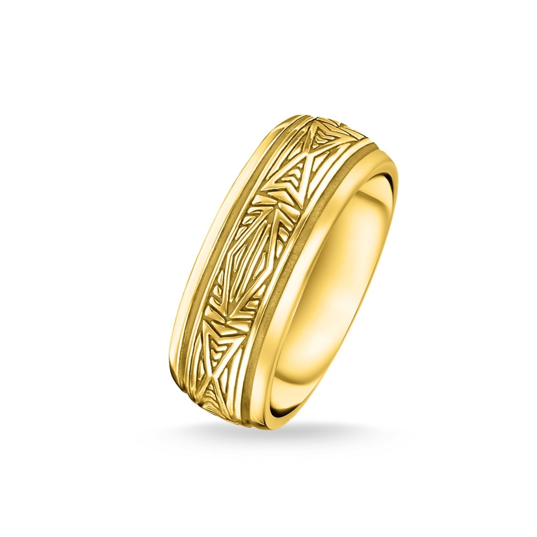 Thomas Sabo Sterling Silver Rebel at Heart Ring Ornamente Gold