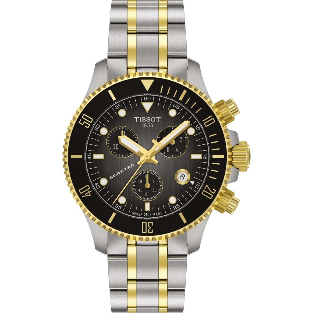 T120.217.22.061.00 | Tissot Seastar 1000 Chronographe 38mm Bicolore