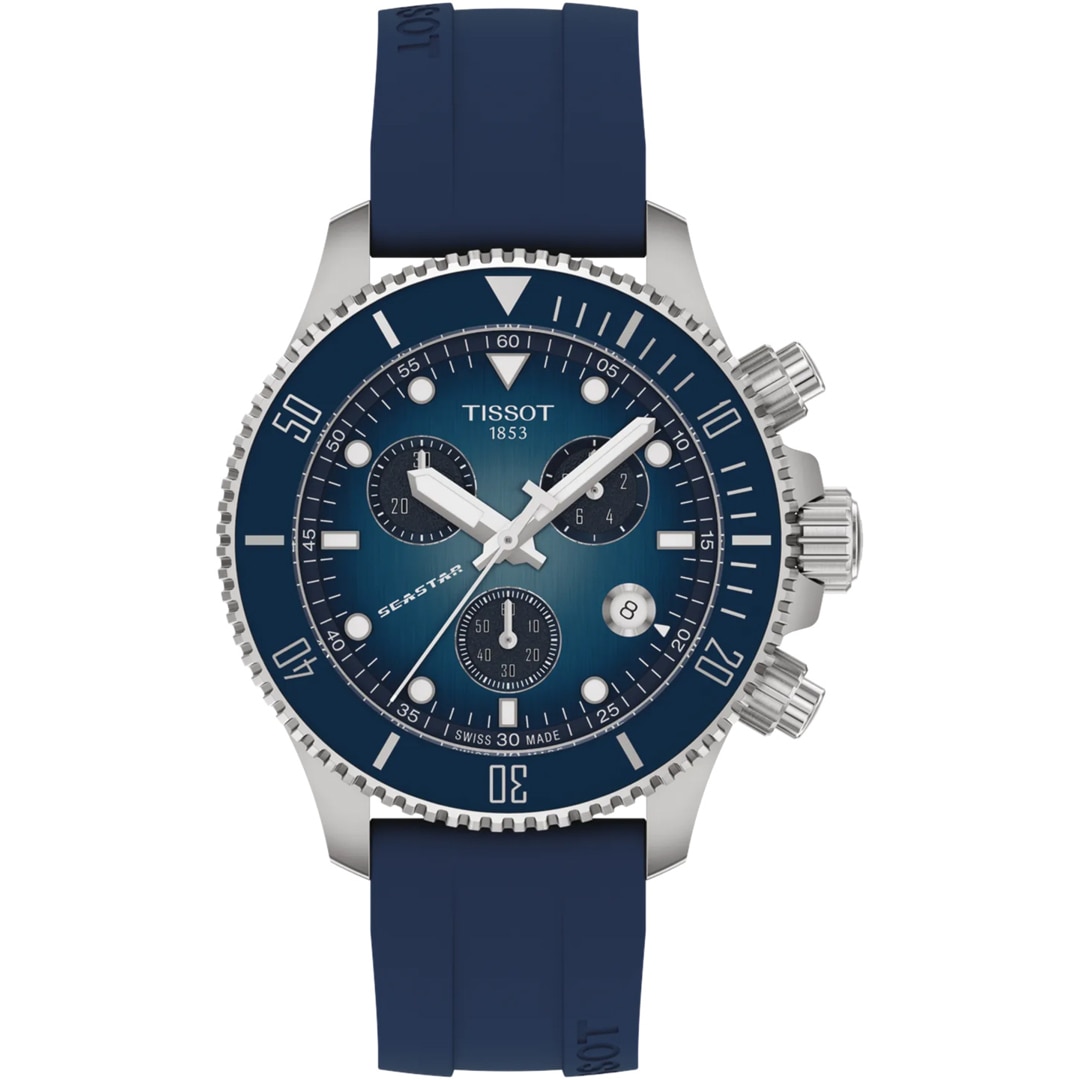 T120.217.17.041.00 | Tissot Seastar 1000 Chronographe 38mm Bleu