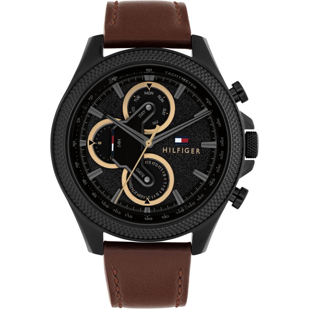 1792164 | Tommy Hilfiger Clark Day Date Noir / Brun
