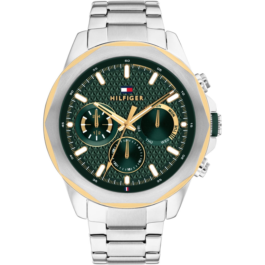 Tommy Hilfiger Lars Day Date Silbrig / Grün online kaufen | CHRISTIAN