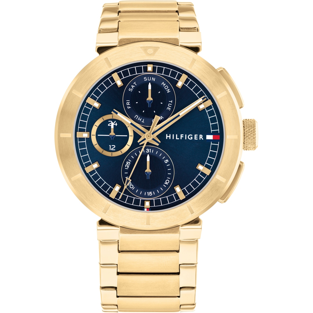 Tommy Hilfiger Lorenzo Day Date Goldig / Blau online kaufen | CHRISTIAN