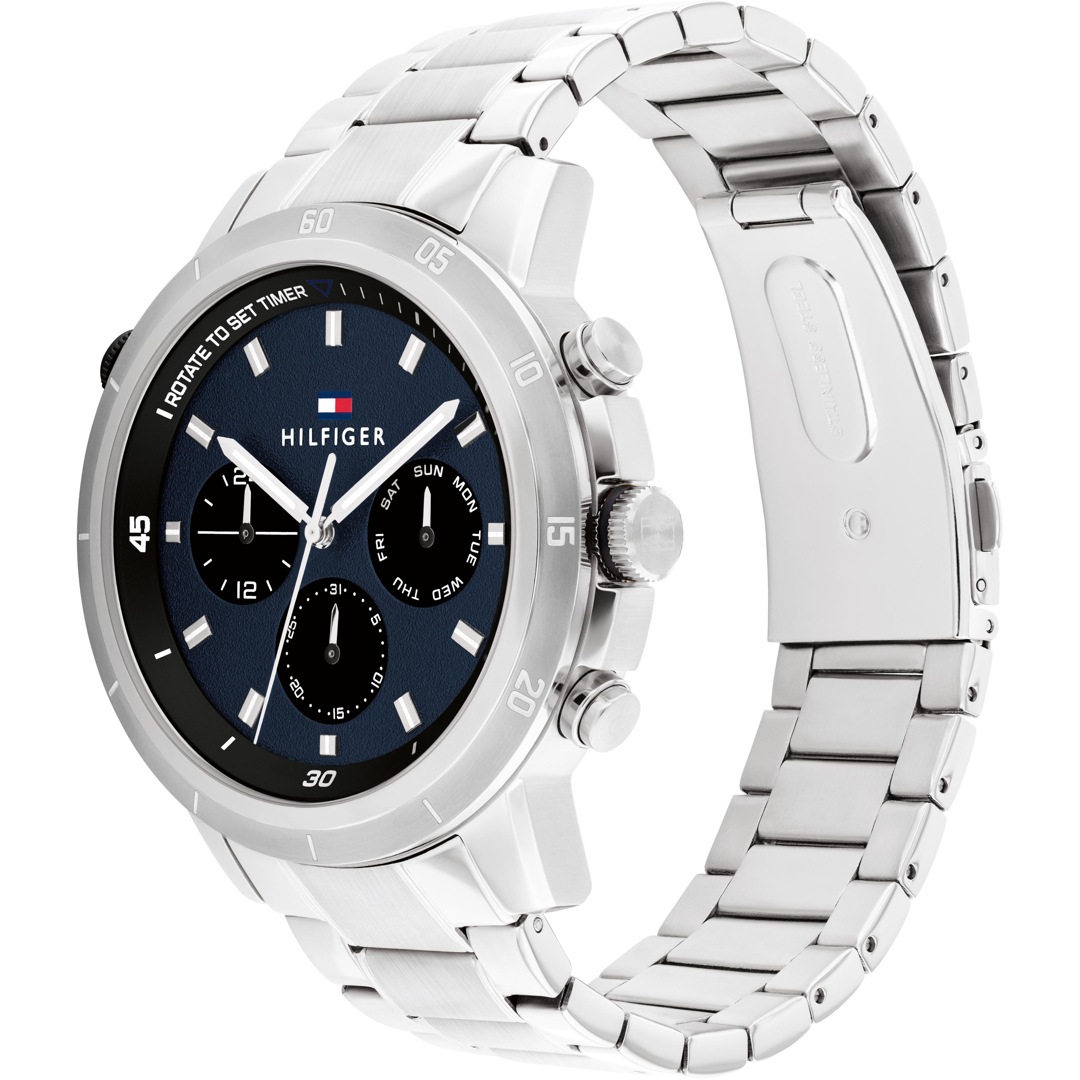 Tommy Hilfiger Troy Day Date Silbrig / Blau | 1792104