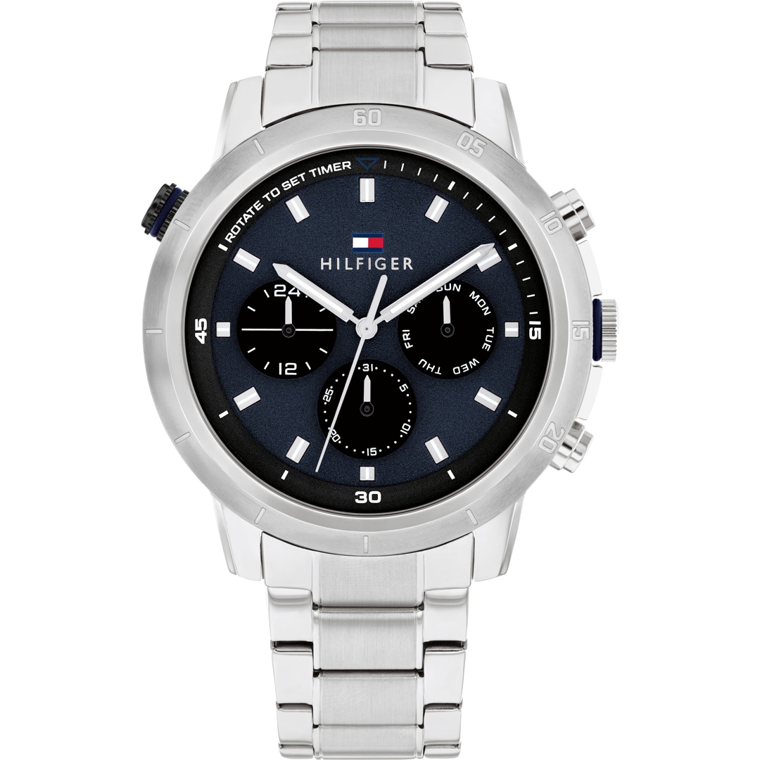 Tommy Hilfiger Troy Day Date Silbrig / Blau | 1792104