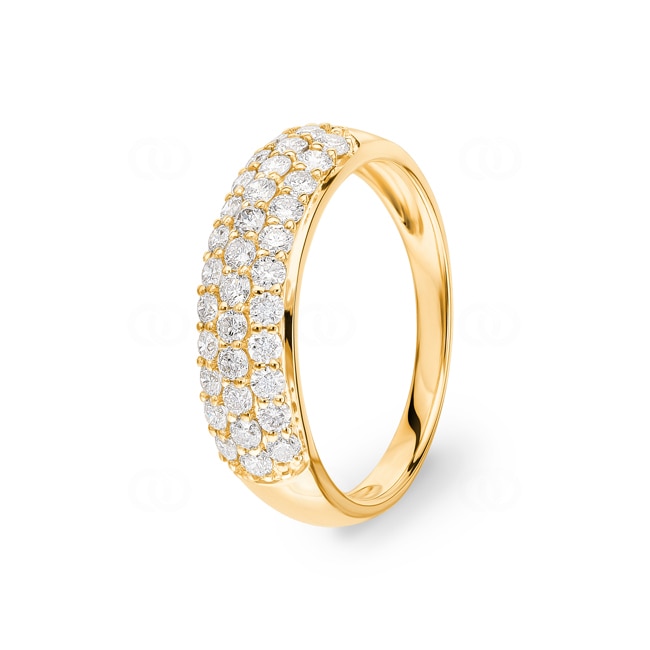 0.75 Karat Diamantring 750/18 K Gelbgold