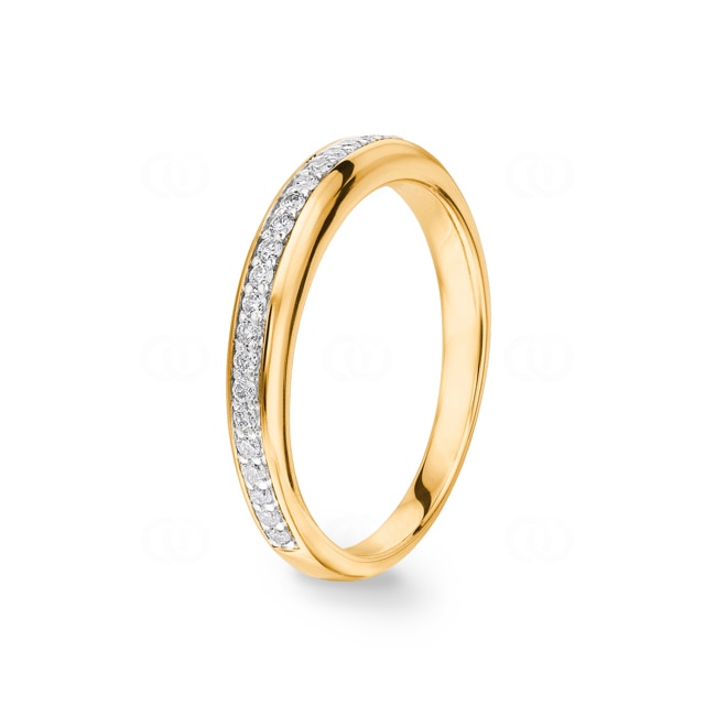 Mémoire-Ring 750/18 K Gelbgold mit Diamanten 0.20 ct H/si