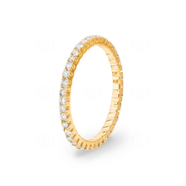 Mémoire-Ring 750/18 K Gelbgold mit Diamanten 0.50 ct H/si