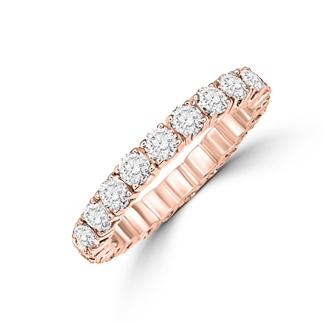Mémoire-Ring 750/18 K Roségold mit Diamanten 2.00 ct H/si