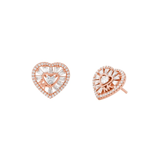 MKC1691CZ791 | Michael Kors Clous d'oreilles Love Argent 925 plaqué or rose