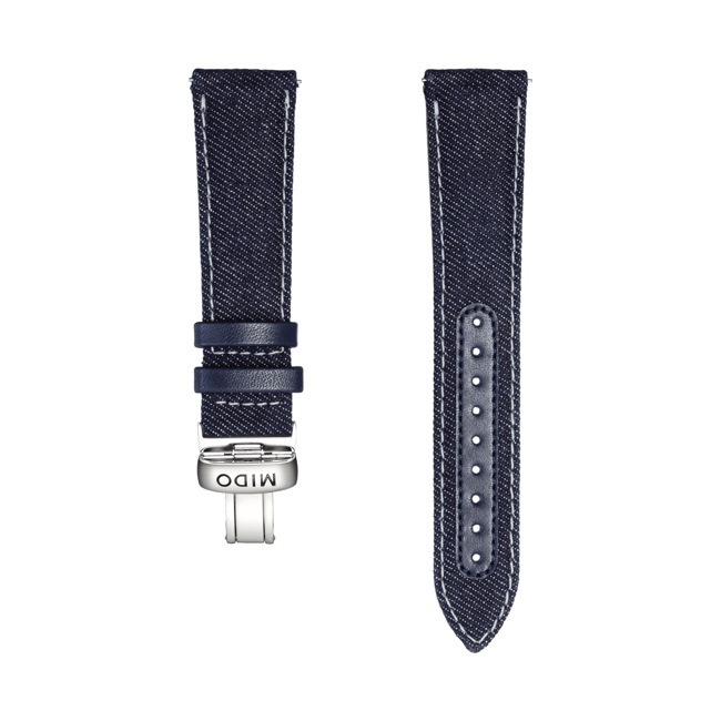 Mido Blue fabric strap 21 mm