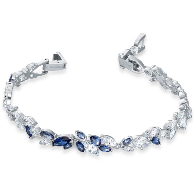 Swarovski Louison Armband, blau, rhodiniert